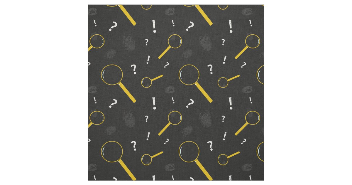 Detective Crime Scene Fabric | Zazzle