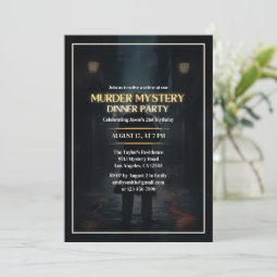 Detective Murder Mystery Dinner Party Birthday Invitation | Zazzle