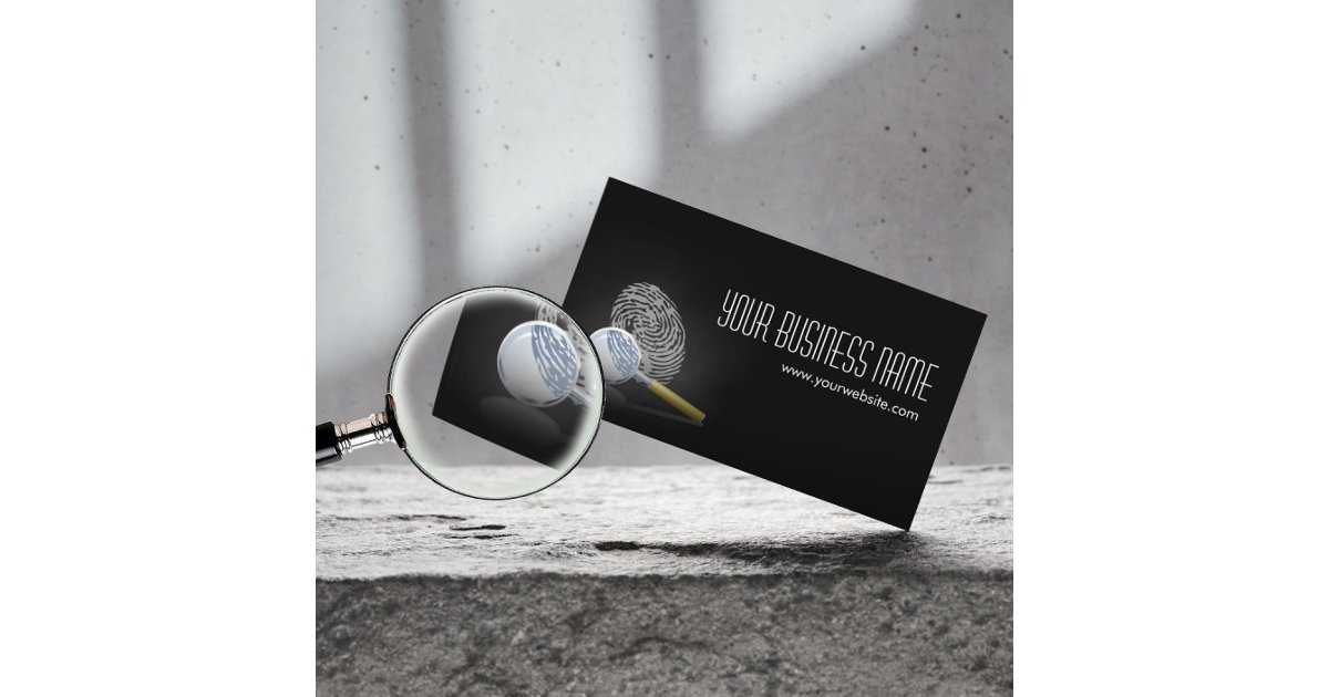 Detective Professional Fingerprint Business Card | Zazzle