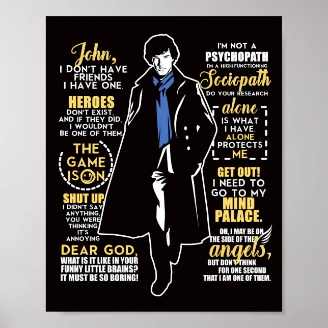 Detective Quotes V3 Poster | Zazzle
