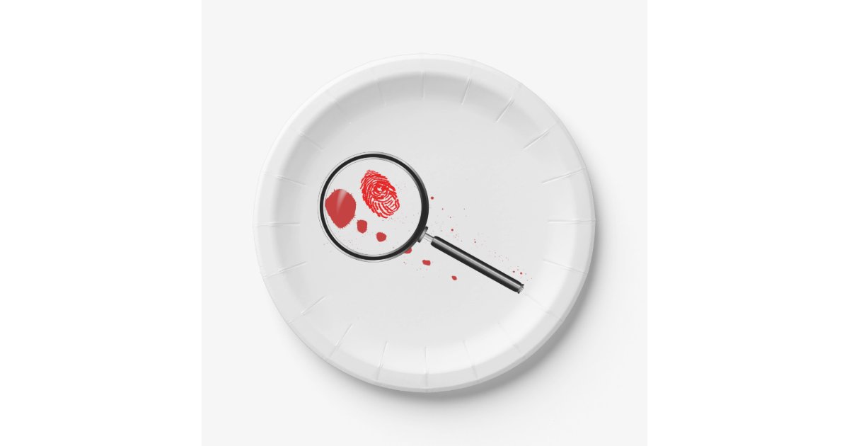 Detectives Magnifying Glass Paper Plates | Zazzle
