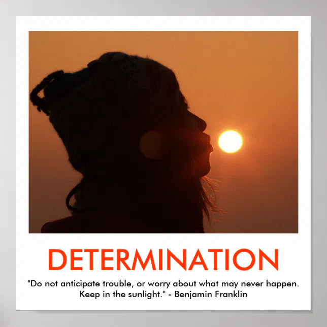 DETERMINATION motivational poster | Zazzle