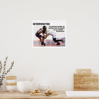 Determination - Wrestling Poster | Zazzle