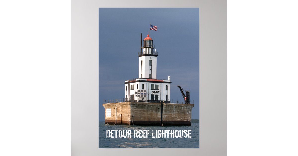 DeTour Reef Lighthouse Poster | Zazzle