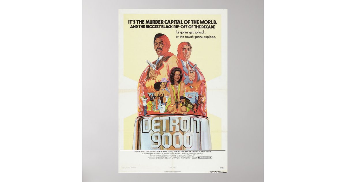 Detroit 9000 movie poster vintage retro | Zazzle
