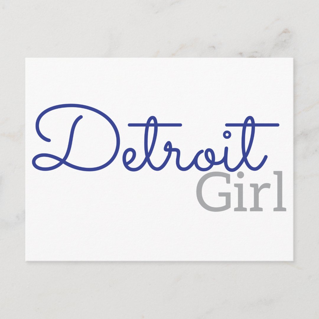 Detroit Girl Postcard | Zazzle
