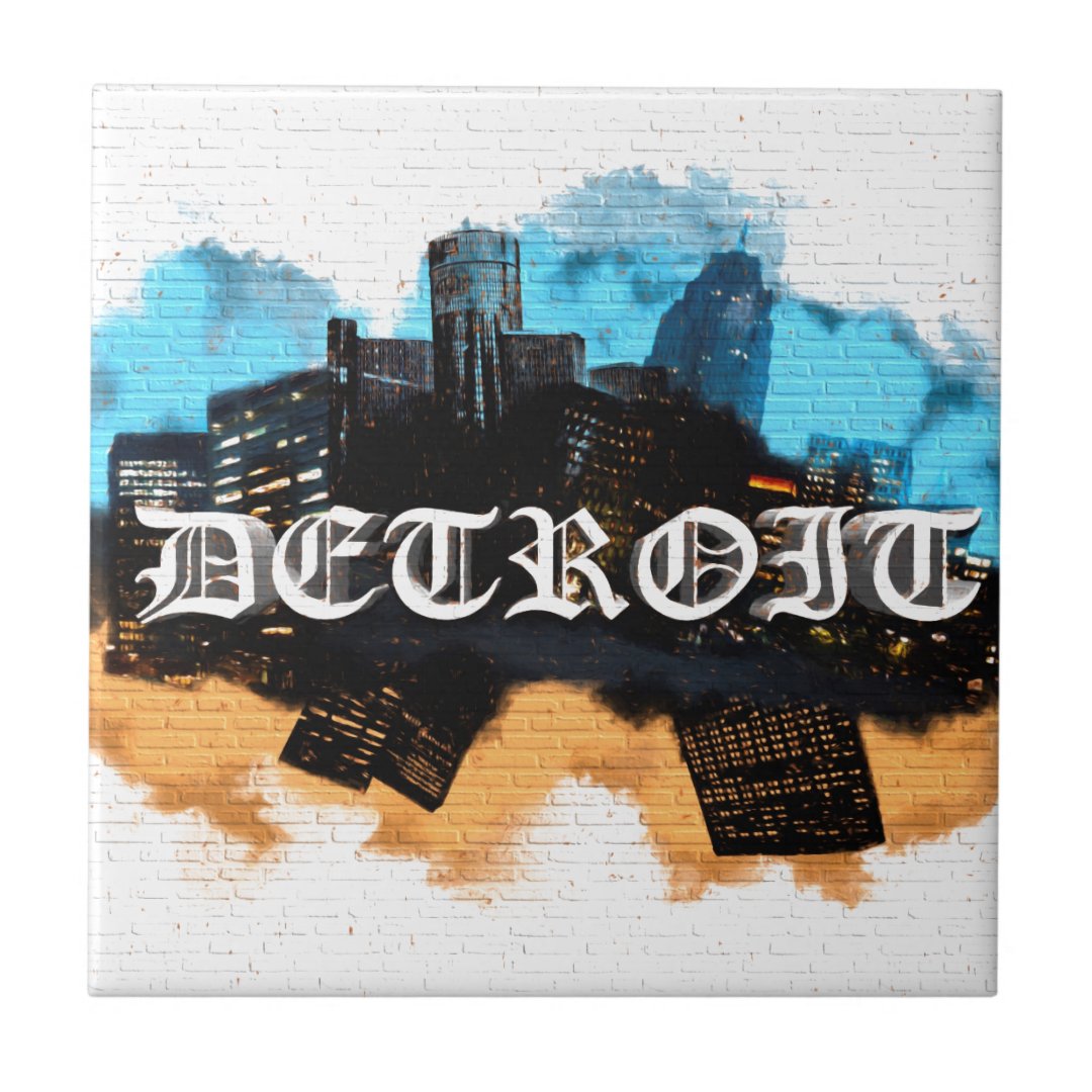 Detroit Graffiti Tile | Zazzle