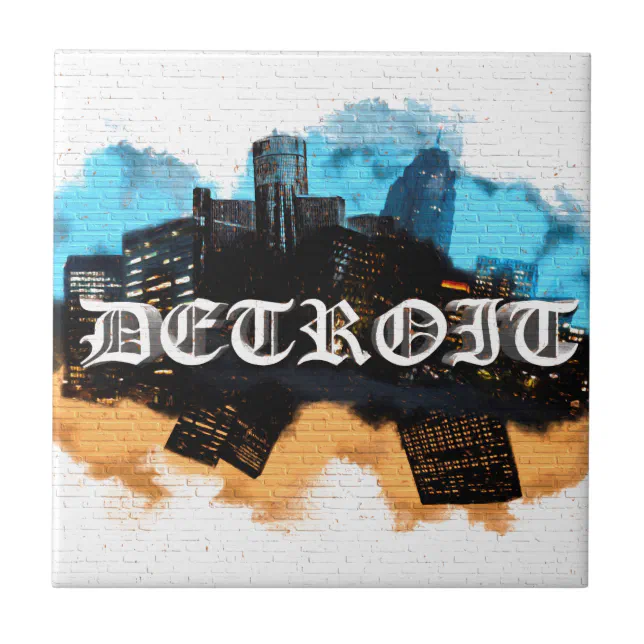 Detroit Graffiti Tile | Zazzle