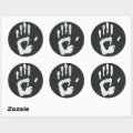 Detroit Michigan Hand Classic Round Sticker | Zazzle