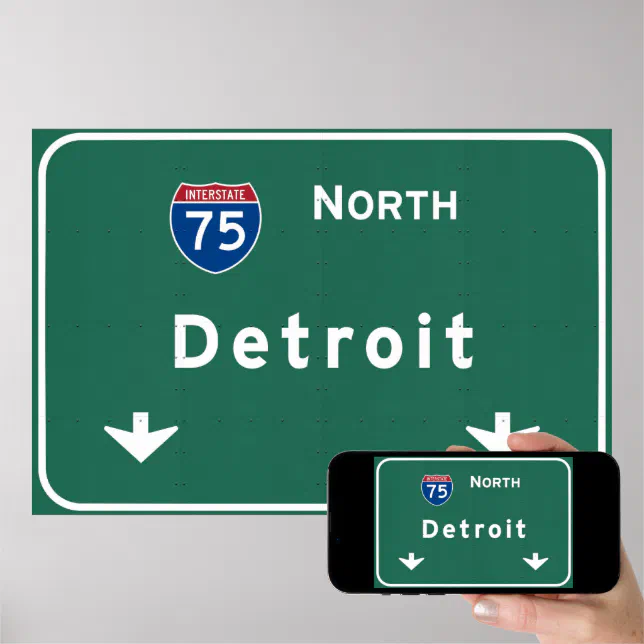 Detroit Michigan mi Interstate Highway Freeway : Poster | Zazzle