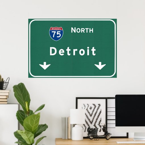 Detroit Michigan mi Interstate Highway Freeway : Poster | Zazzle