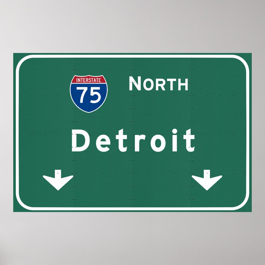 Detroit Michigan mi Interstate Highway Freeway : Poster | Zazzle
