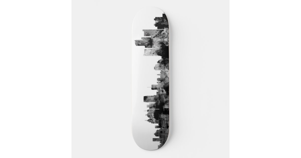 Detroit Michigan Skyline Skateboard Deck | Zazzle