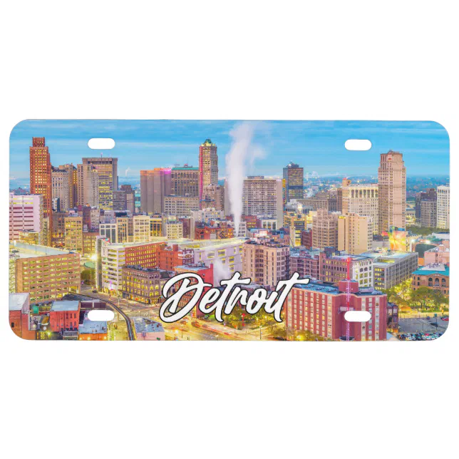 Detroit, Michigan, United States License Plate | Zazzle
