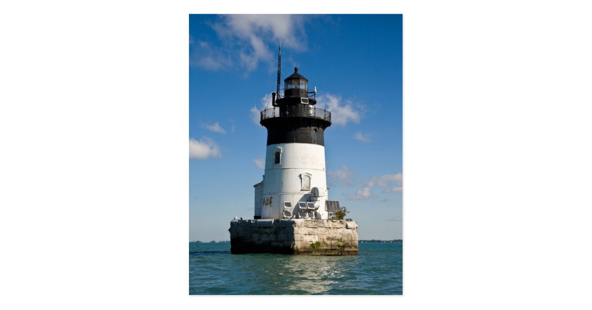 Detroit River Lighthouse Postcard | Zazzle.com