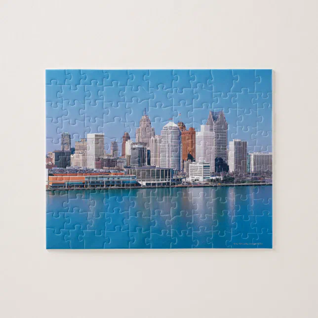 Detroit skyline jigsaw puzzle | Zazzle