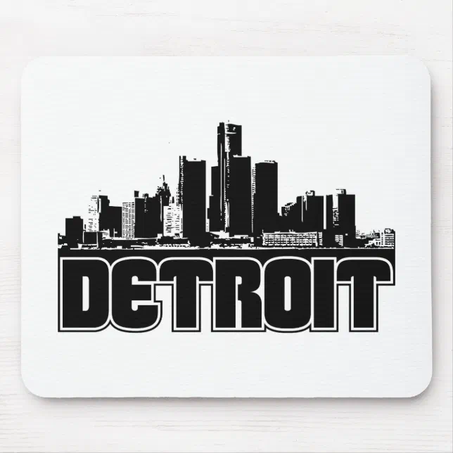 Detroit Skyline Mouse Pad | Zazzle