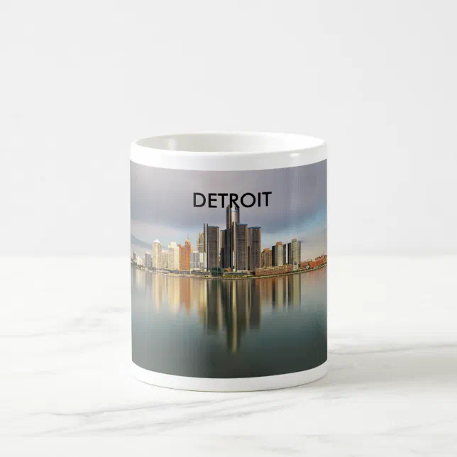 Detroit skyline mug | Zazzle