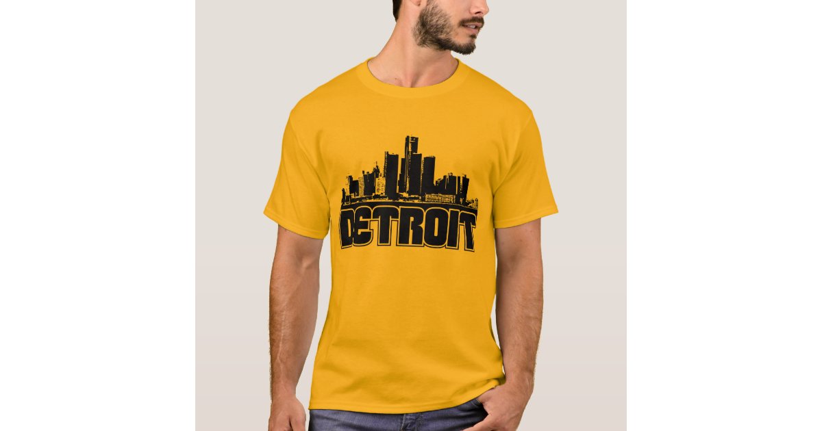 Detroit Skyline T-Shirt | Zazzle