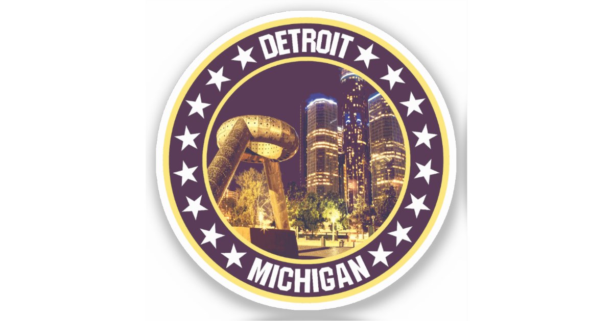 Detroit sticker | Zazzle