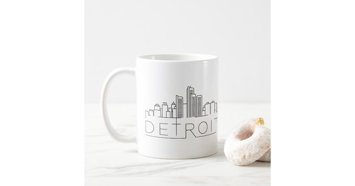Detroit Stylized Skyline Coffee Mug | Zazzle