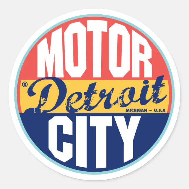 Detroit Vintage Label | Zazzle