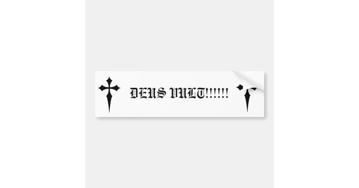 Deus vult Bumper Sticker | Zazzle