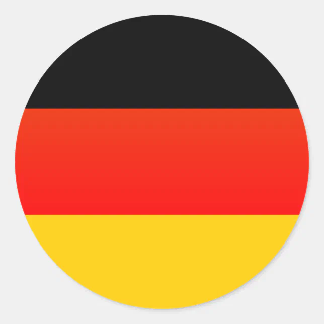 Deutsche Flagge or German Flag Classic Round Sticker | Zazzle