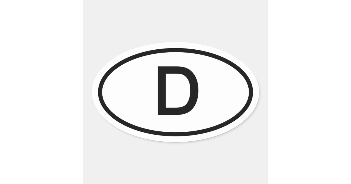 Deutschland Country of Origin Oval Decal Oval Sticker | Zazzle