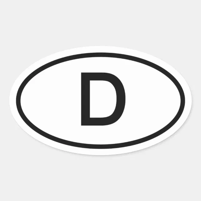 Deutschland Country of Origin Oval Decal Oval Sticker | Zazzle