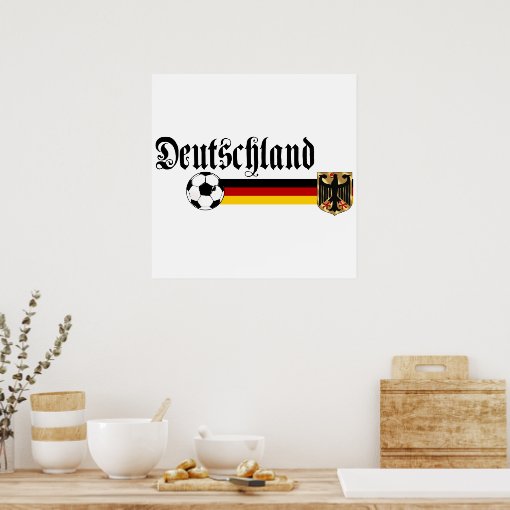 Deutschland large fussball logo poster | Zazzle