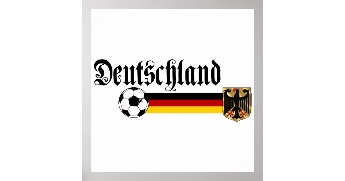 Deutschland large fussball logo poster | Zazzle