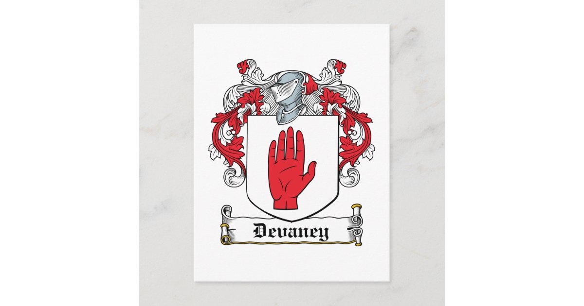 Devaney Family Crest Postcard | Zazzle