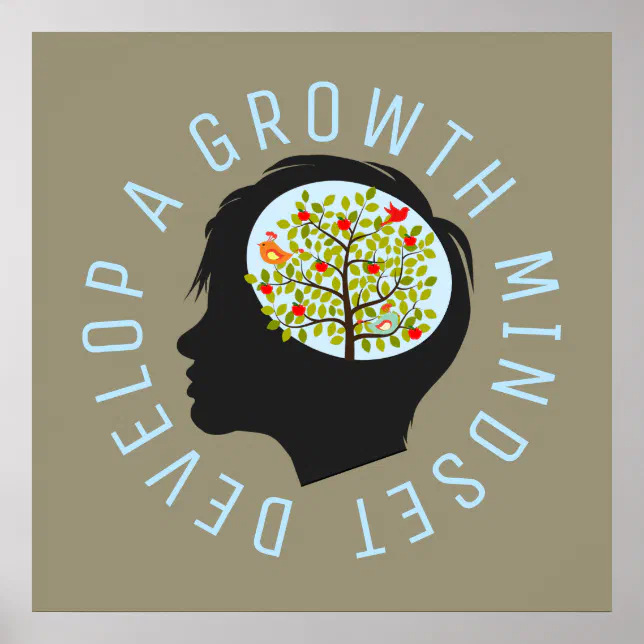 Develop A Growth Mindset Education Reform Poster | Zazzle
