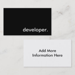 Developer Business Card | Zazzle