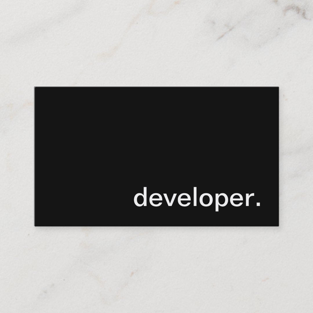 Developer Business Card | Zazzle