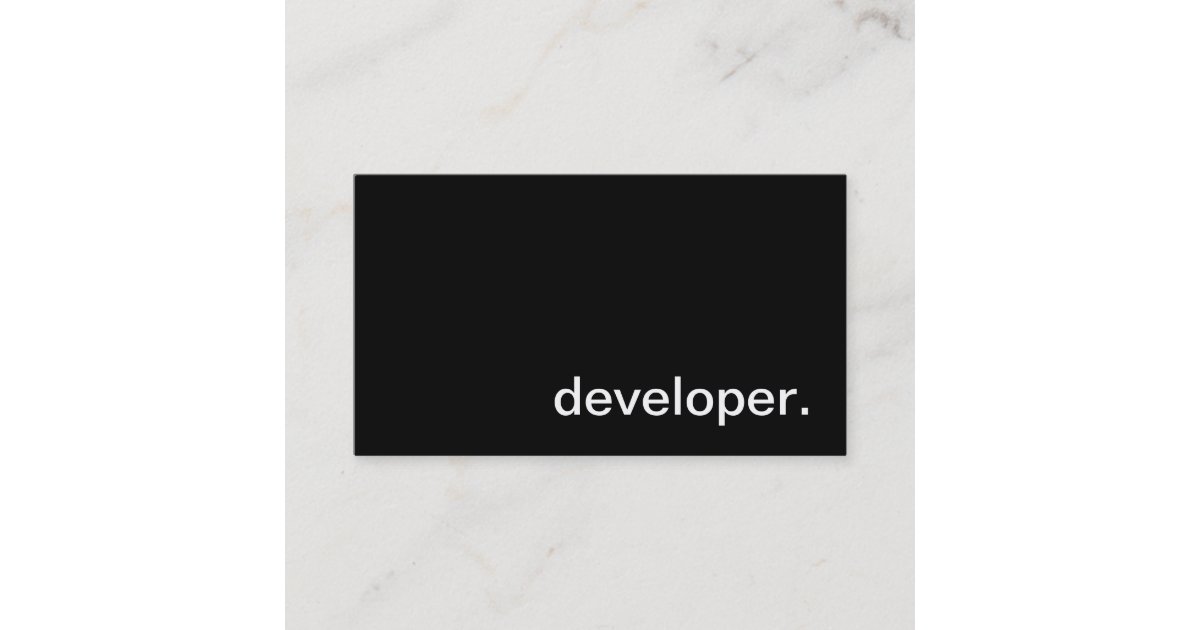 Developer Business Card | Zazzle