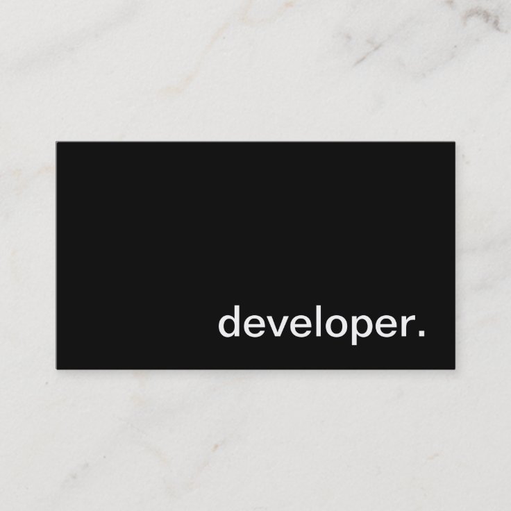 Developer Business Card | Zazzle