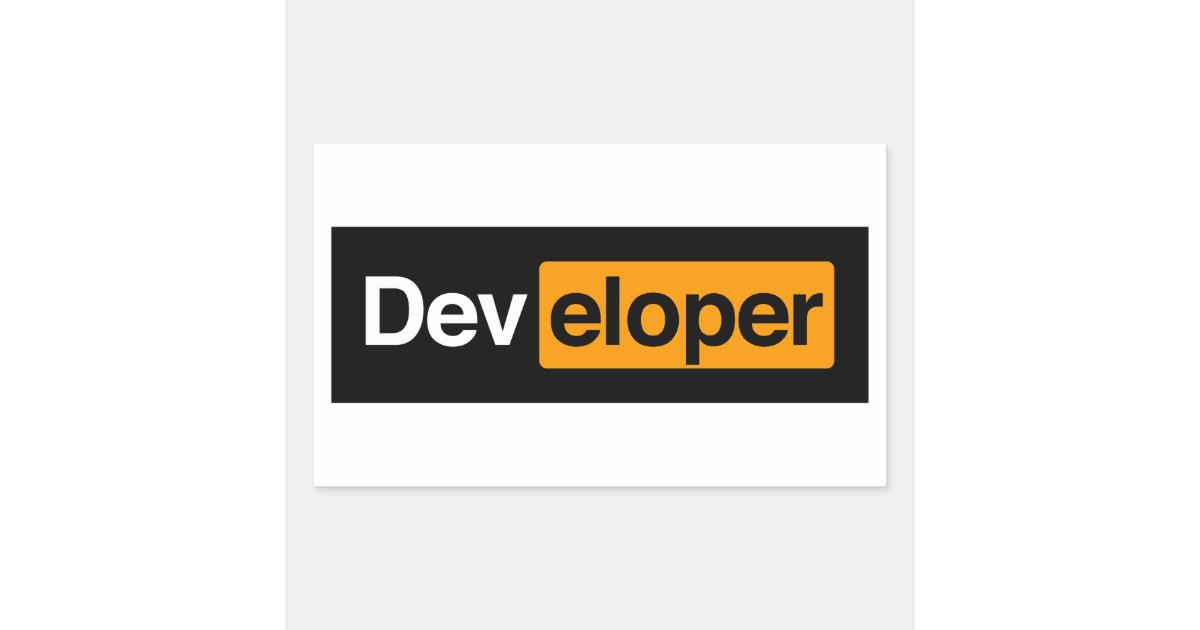 Developer Rectangular Sticker | Zazzle