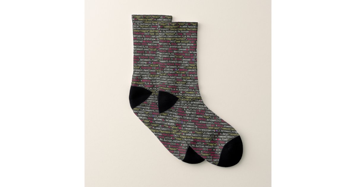 Developer's Terminal Pattern Socks | Zazzle