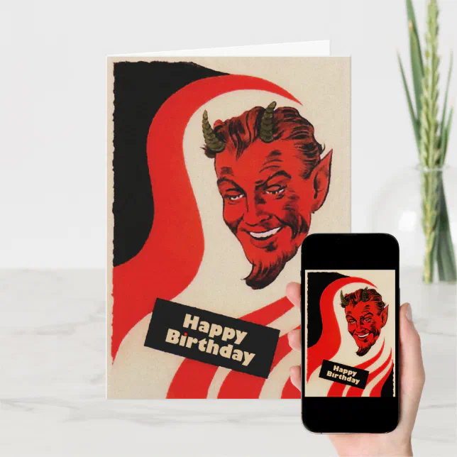 Devil Birthday Card | Zazzle