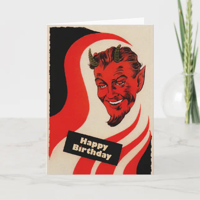 Devil Birthday Card | Zazzle