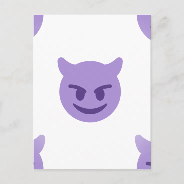 devil emoji postcard | Zazzle