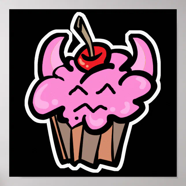 Devil Food Cupcake Poster | Zazzle