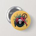 Devil Girl 8-Ball Button | Zazzle