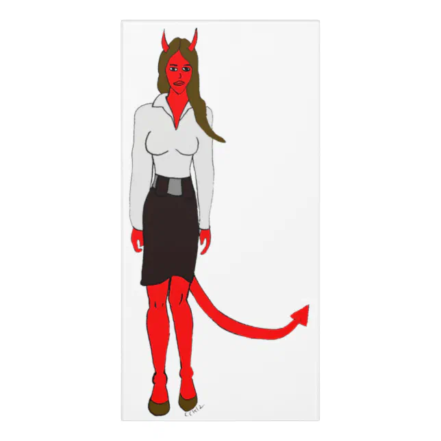 devil girl door sign | Zazzle