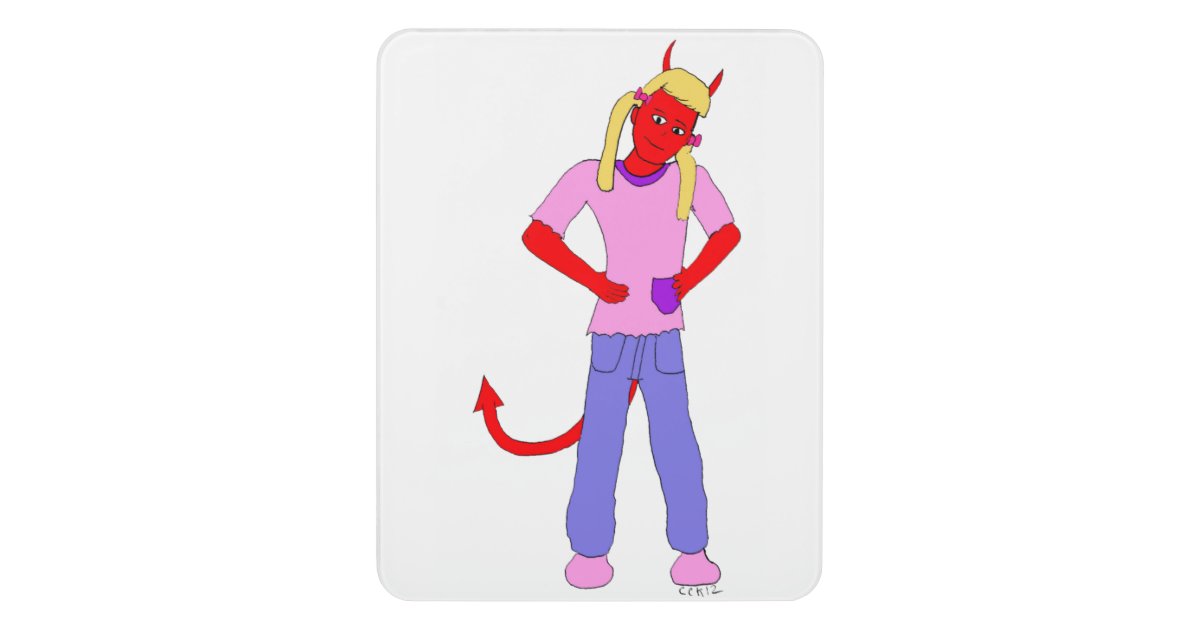 devil girl door sign | Zazzle