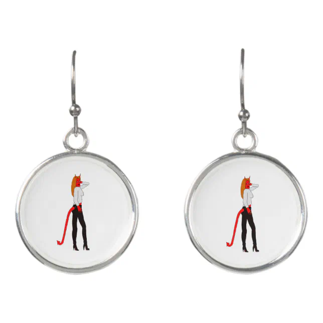 devil girl earrings | Zazzle
