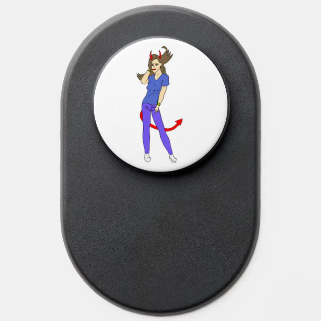 devil girl PopSocket | Zazzle
