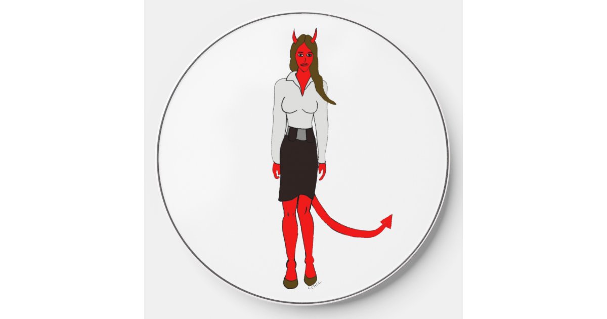 devil girl wireless charger | Zazzle